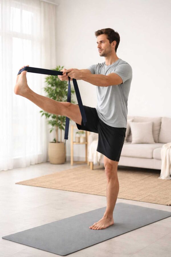 How to Use a Yoga Strap for Hamstring Flexibility - IMA YOGA FITNESS